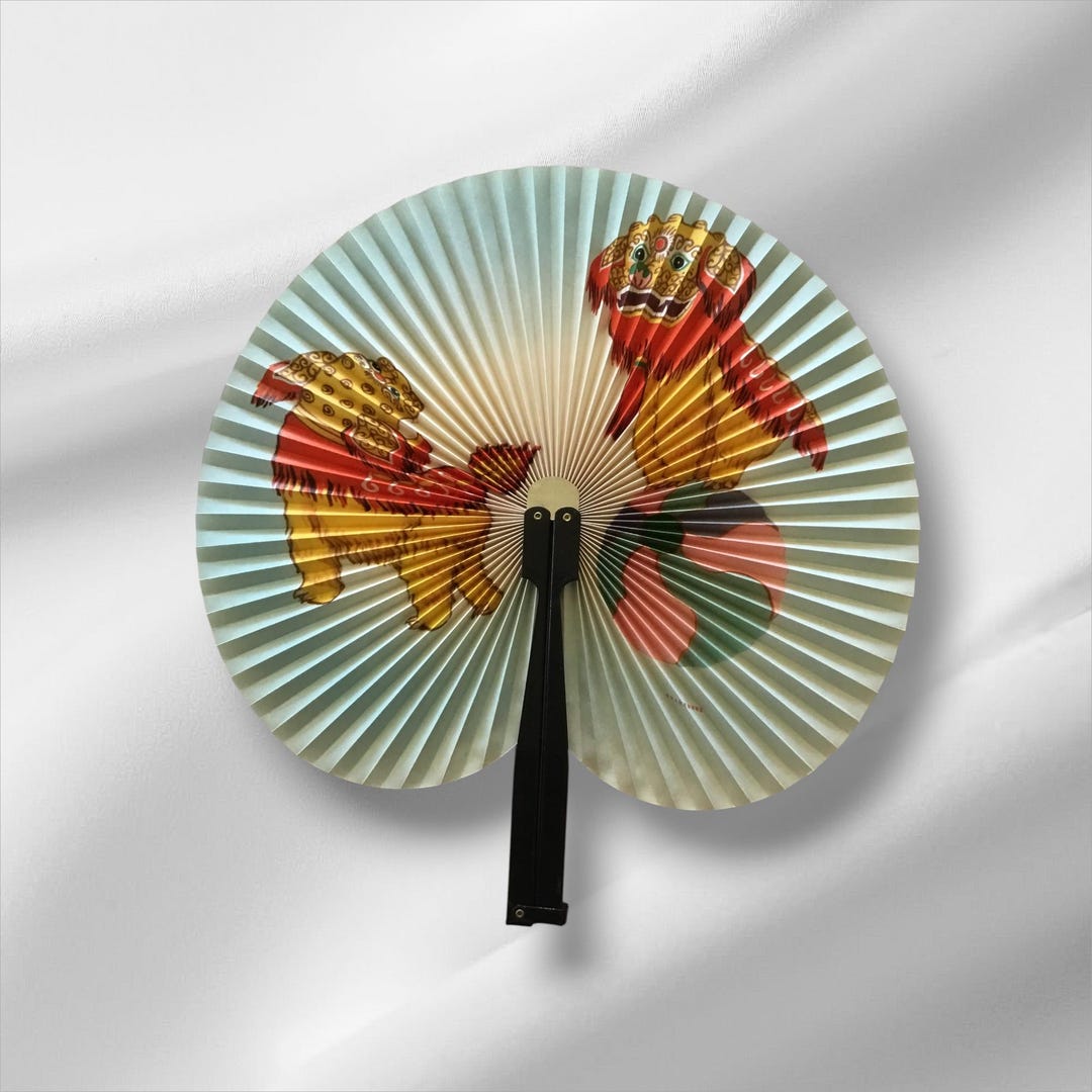 Vintage Folding Hand Fan - Etsy