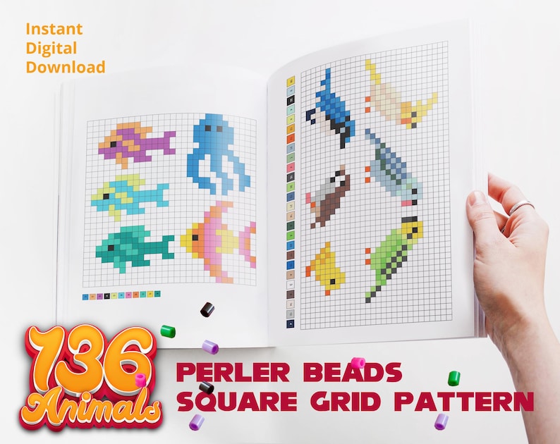 Cute Animals Perler Bead Pattern Collection, Sample Perler Beads for ...