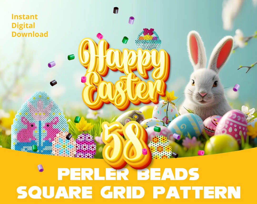 Easter Perler Bead Pattern Collection, Sample Perler Beads for Crafting ...