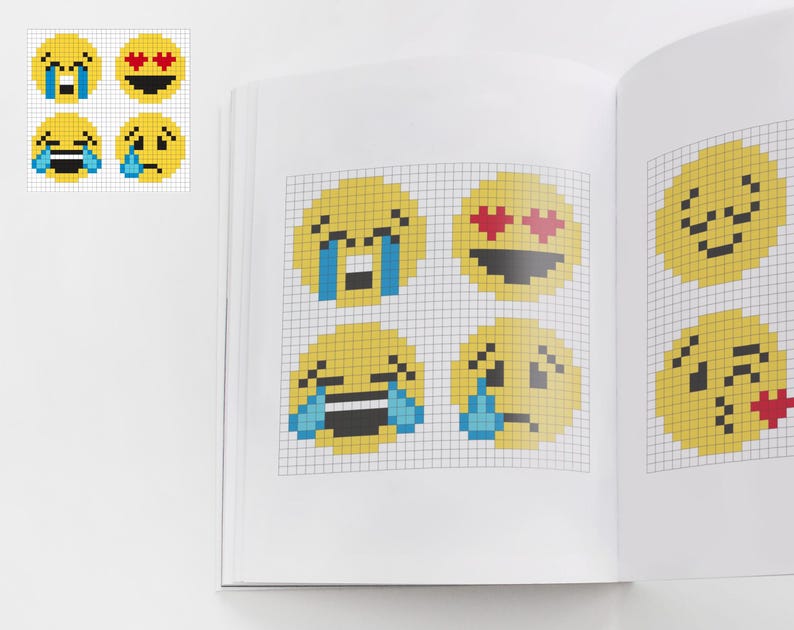 Emoji Perler Bead Patterns: Pixel Art Collection (PDF & JPG) - Etsy