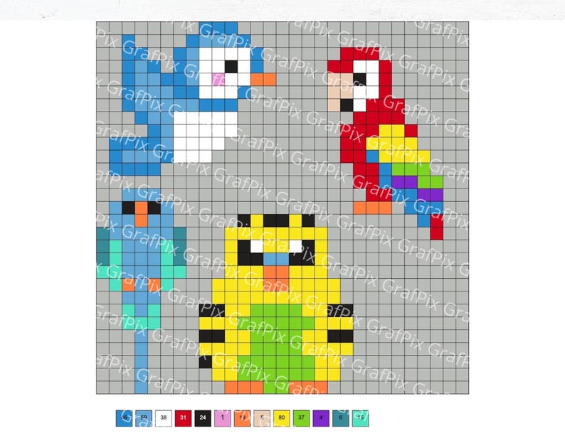 Cute Animals Perler Bead Pattern Collection, Sample Perler Beads for ...