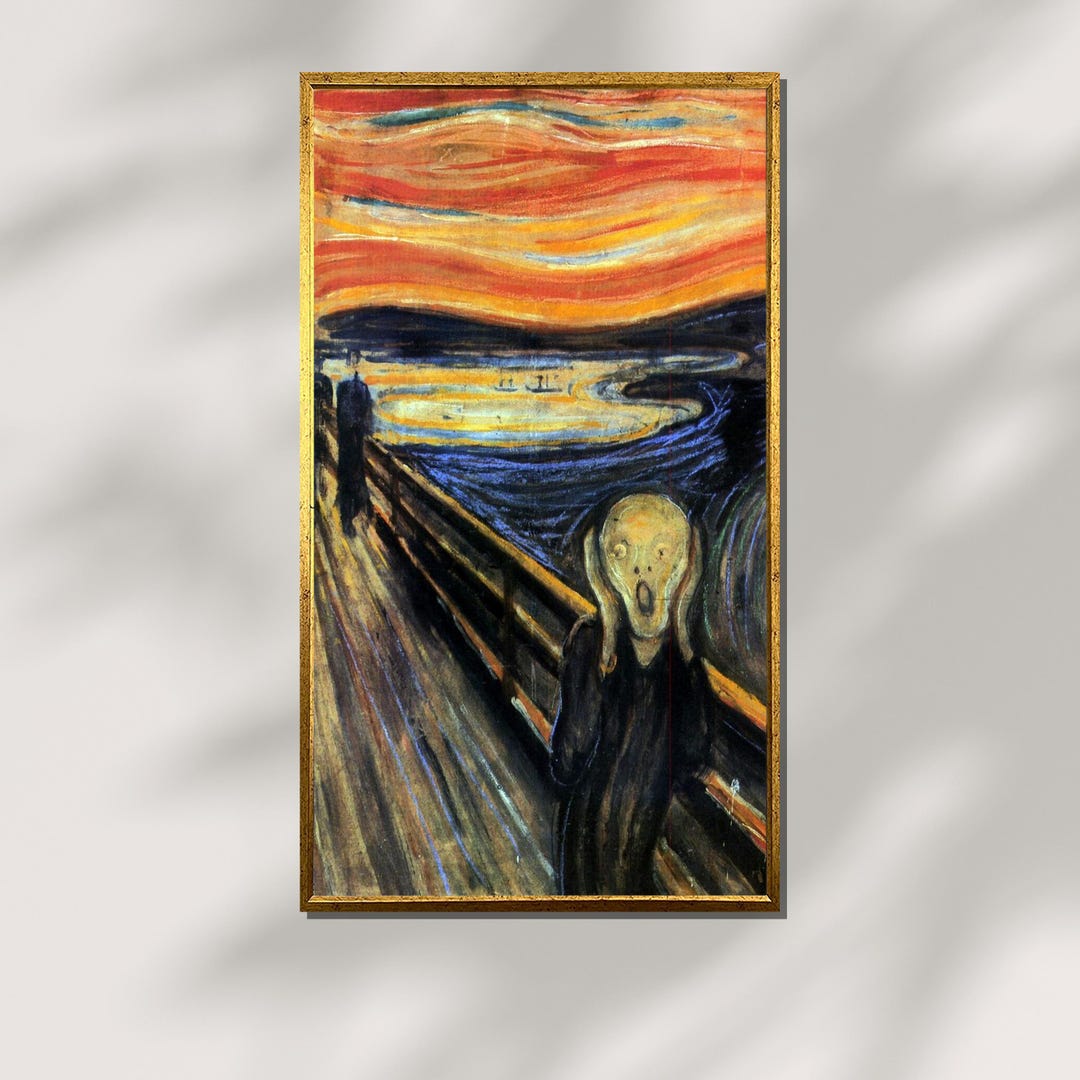 The Scream by Edvard Munch Canvas, Expressionist Masterpiece Print ...