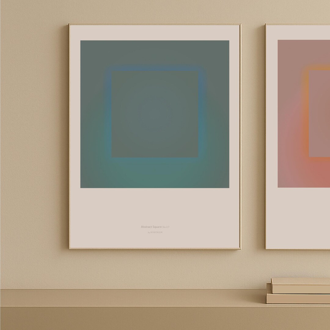 Abstract Geometric Square Art Print: Minimalist Gallery Wall Decor ...