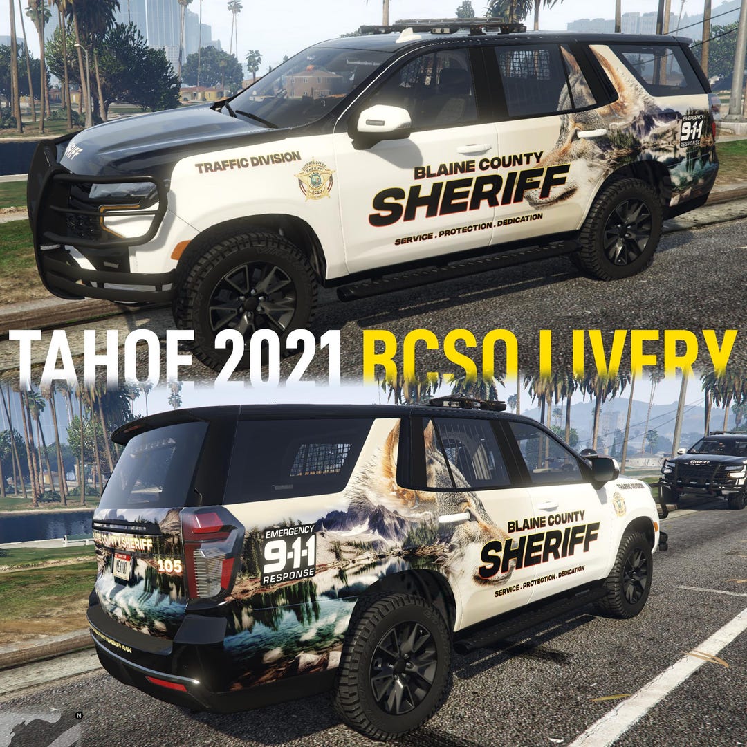 Tahoe 2021 BCSO Livery (fivem Ready) - Etsy