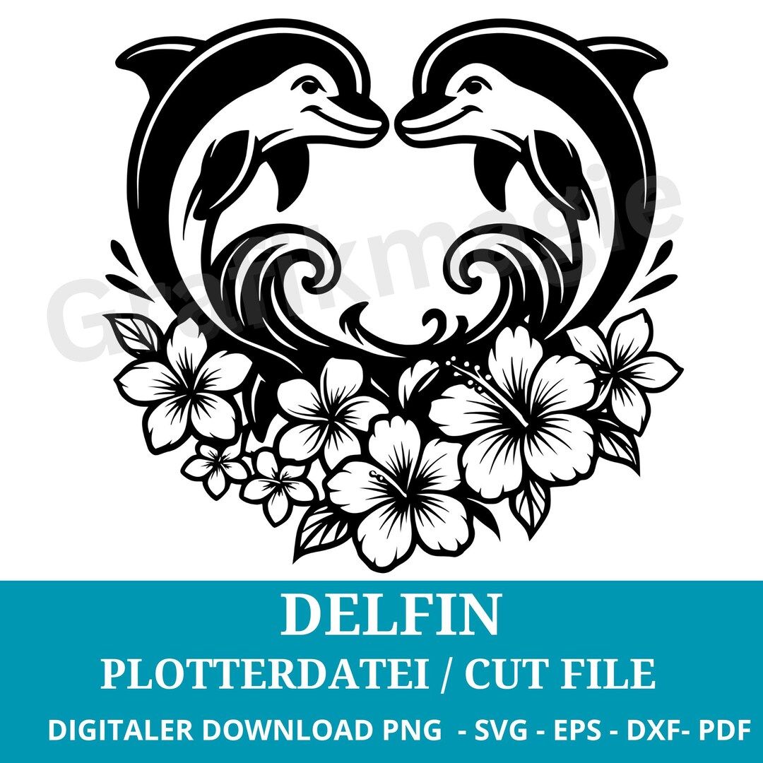 Dolphin Floral Svg Cut File Tshirt Dolphin Cut Files T-shirt Dolphin ...