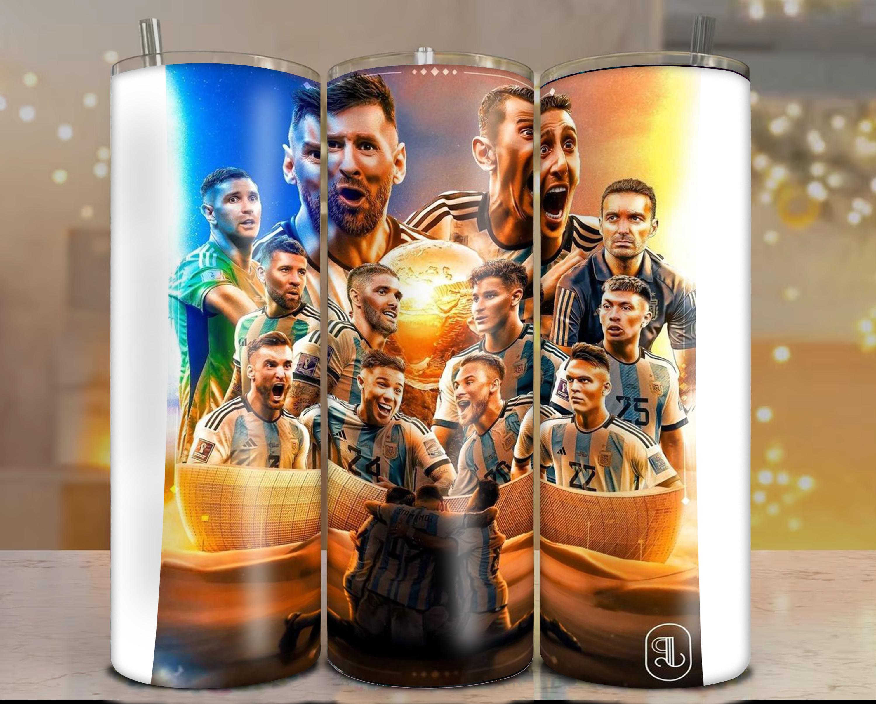 Leo Messi World Cup Champion Tumbler – Argentina Soccer Team Steel Cup ...