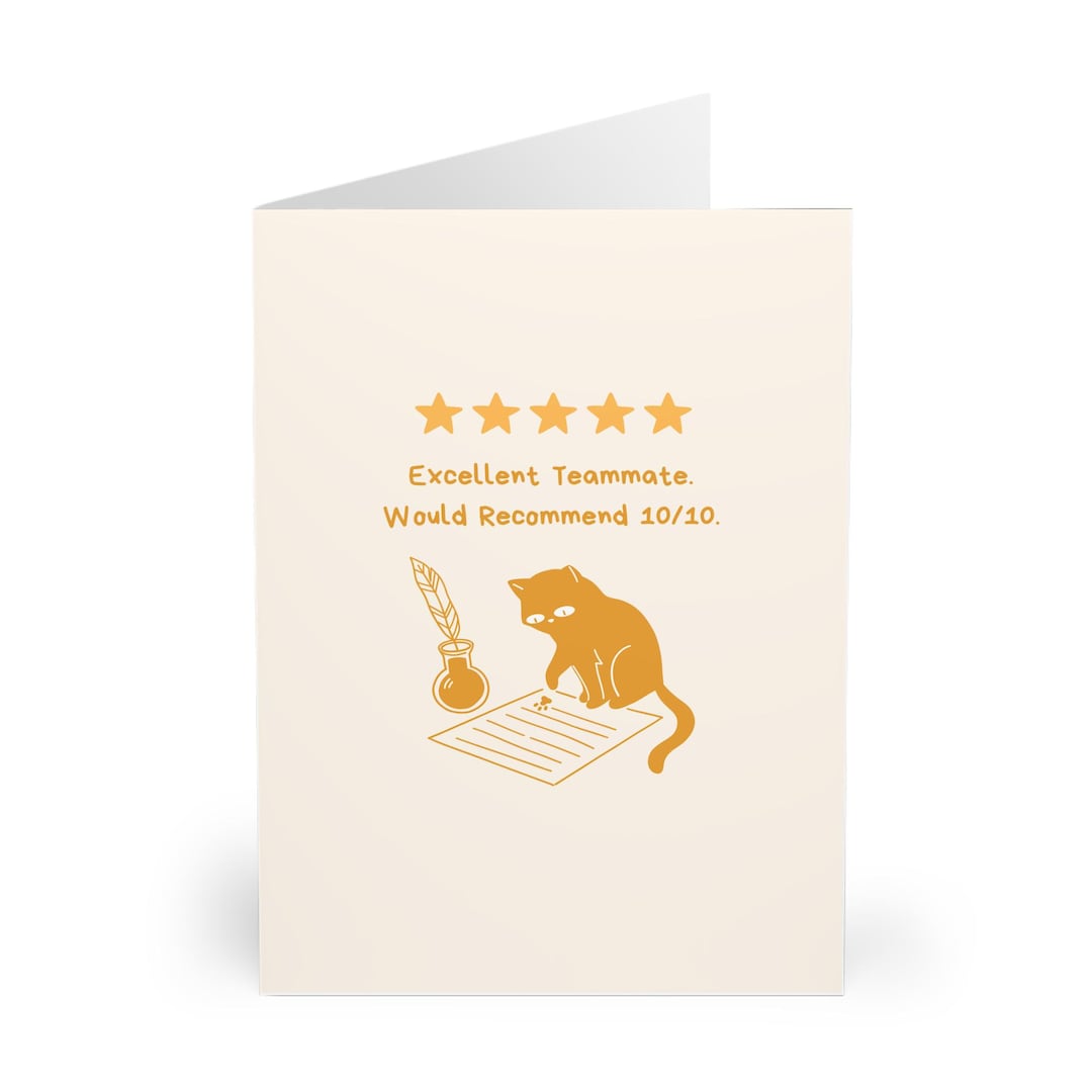 Funny Cat Leaving Card for Coworker New Job Card for Colleague Humorous ...