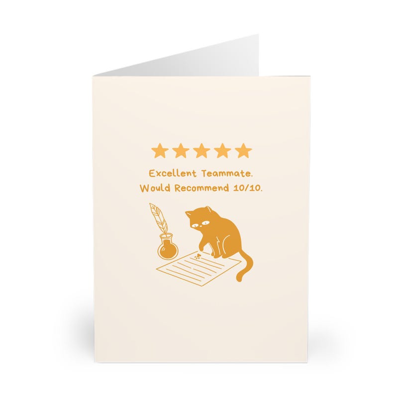 Cat Leaving Card - Etsy New Zealand