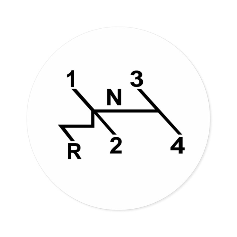 Classic Volkswagen Shift Pattern Sticker | Retro VW Gear Shift Decal ...