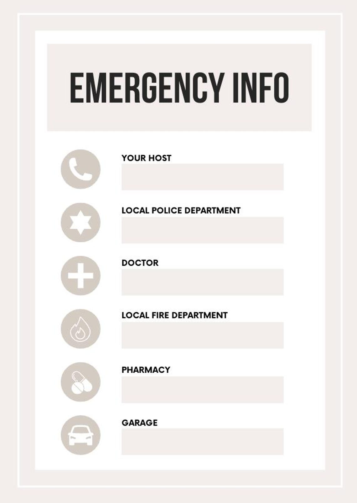 Airbnb, Bed&breakfast, Host Printable Signs - Etsy