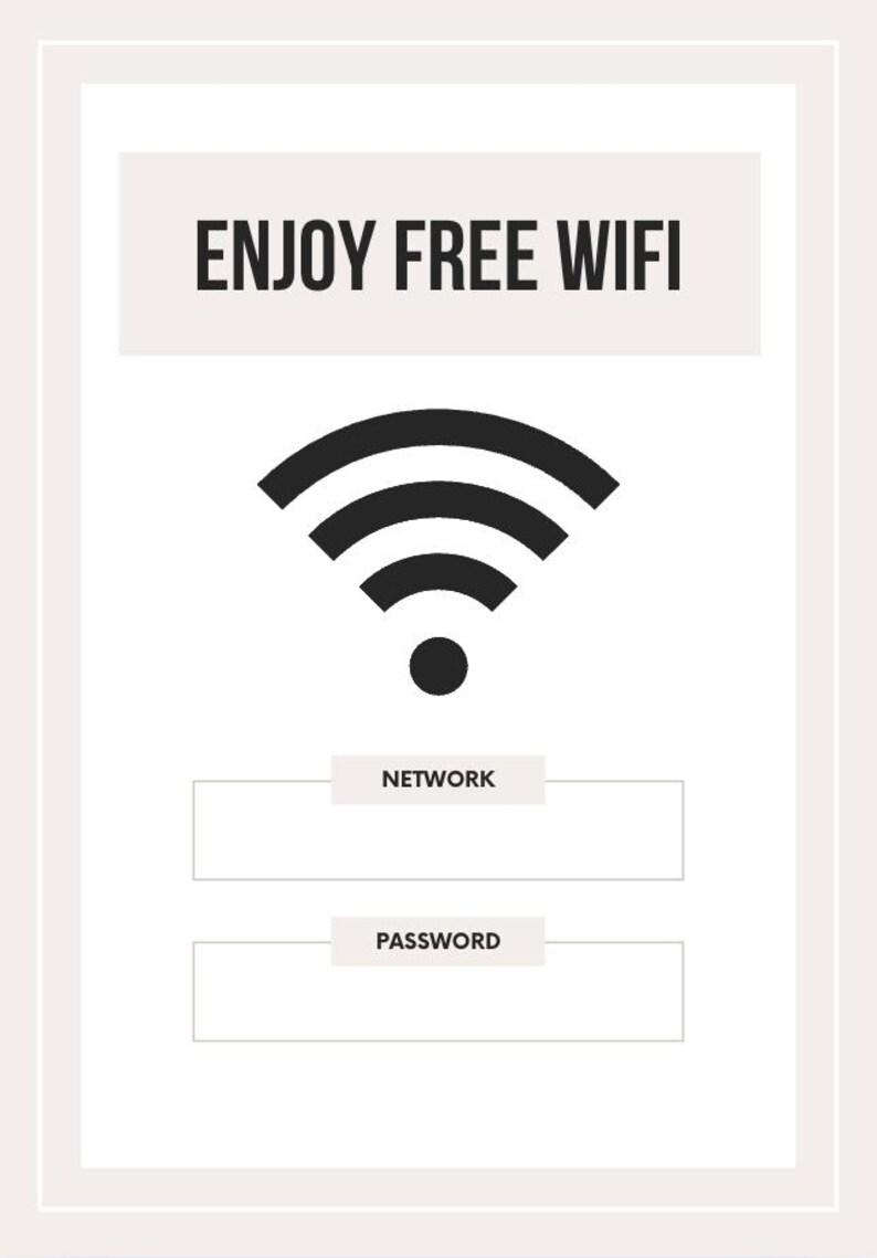 Airbnb, Bed&breakfast, Host Printable Signs - Etsy