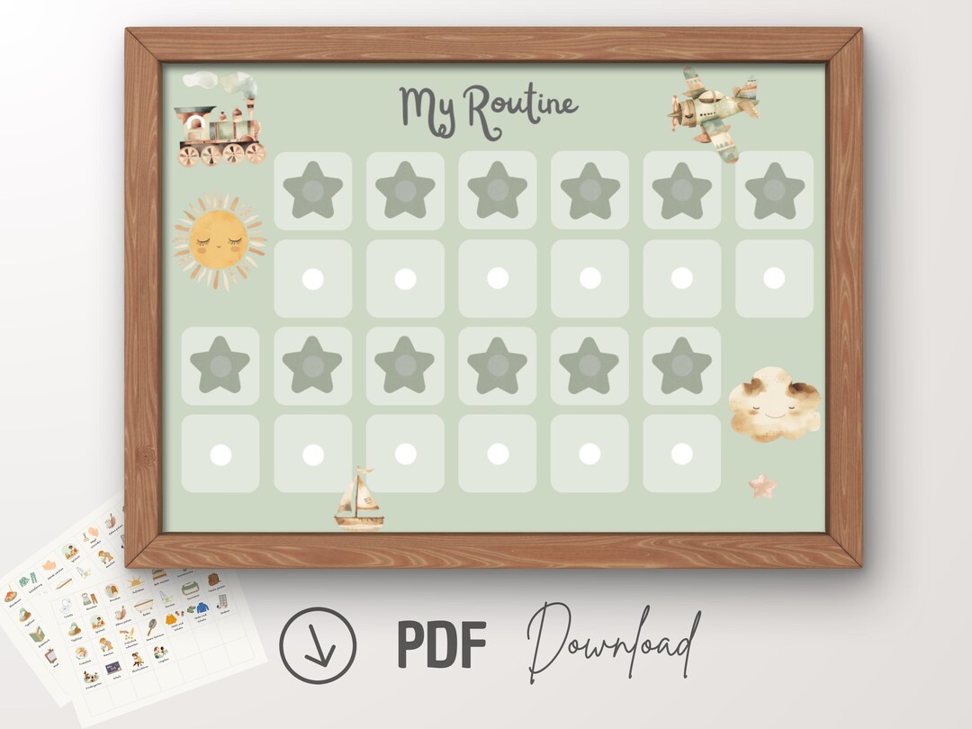 Montessori Daily Routine Cards Printable – Kids Visual Schedule ...