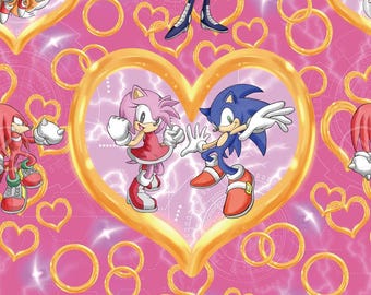 Sonic the Hedgehog Fabric Cotton Fabric Classic Game Video Game Fabric ...