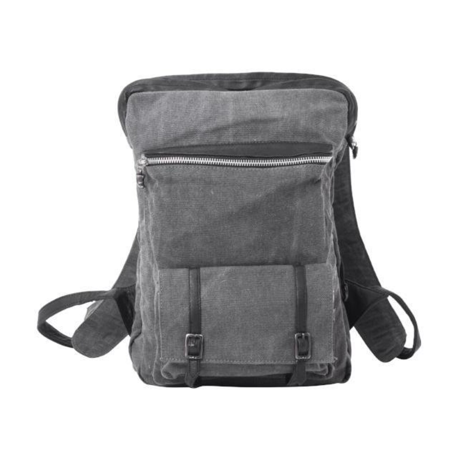 TRIPLE CLAW BACKPACK - Denim & Leather Laptop Bag - Unisex Leather Bag ...