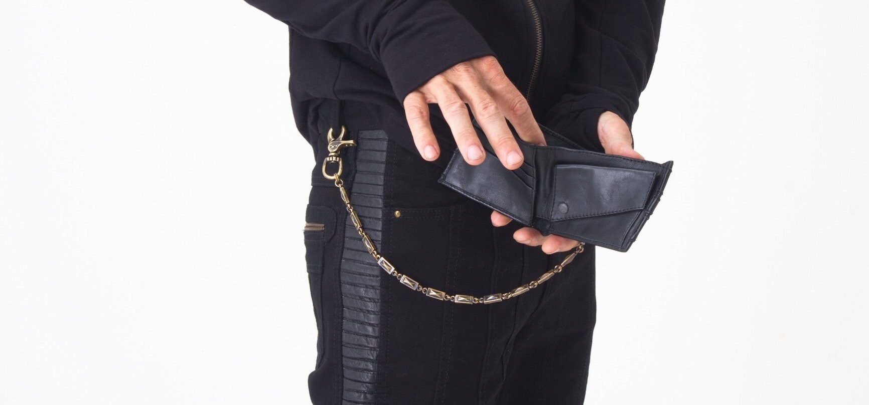 DARK STAR Wallet With Chain - Leather Wallet With Chain - Bi-fold ...