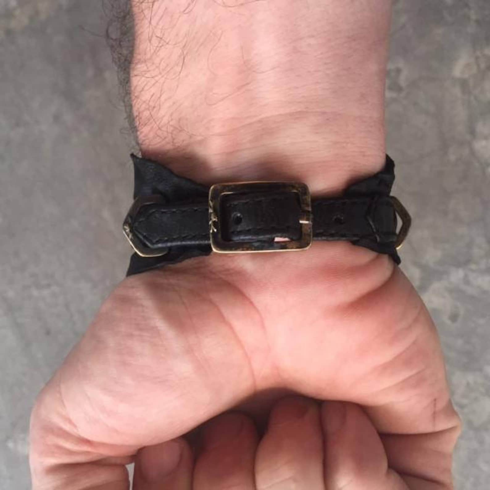 D RING RAW CUFF Adjustable Premium Leather Cuff With Custom - Etsy