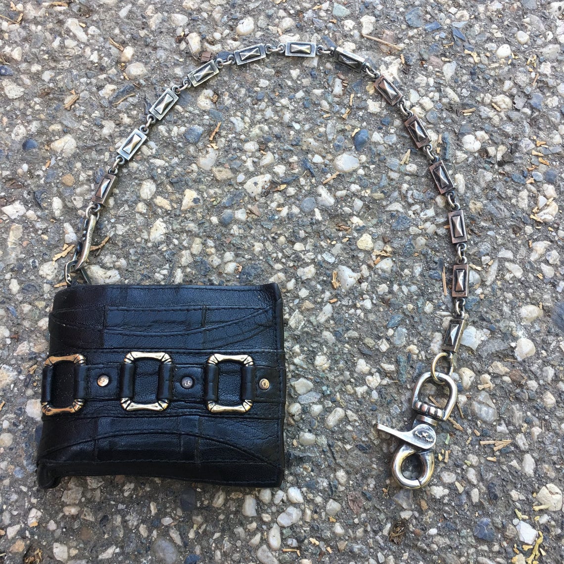 DARK STAR Wallet With Chain Leather Wallet With Chain Bi-fold Leather ...