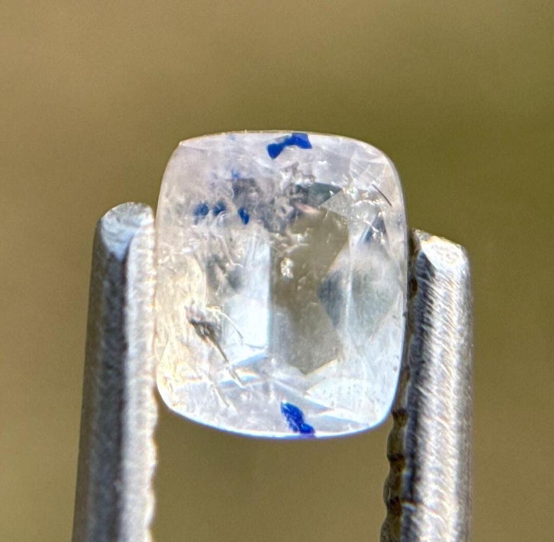 UV Reactive Scapolite 0.20ct | Cushion Cut | Lazurite Inclusions From ...