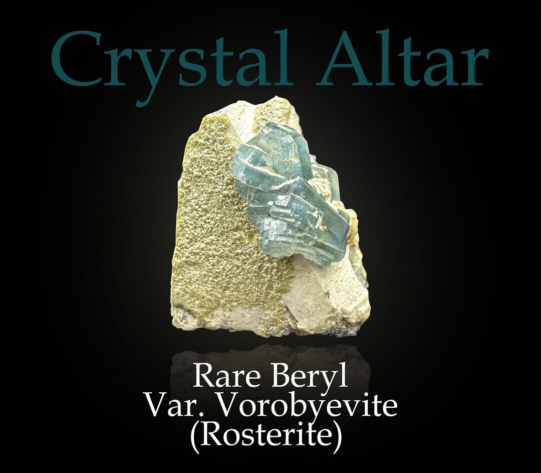 Rare Vorobyevite Beryl Cluster on Matrix: 34ct Spiritual Crystal. - Etsy