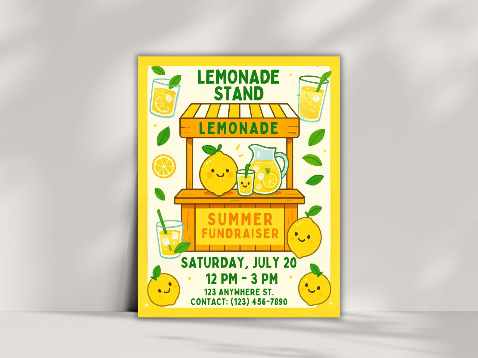 School Supply Drive Flyer: Editable Canva Template (digital Download ...
