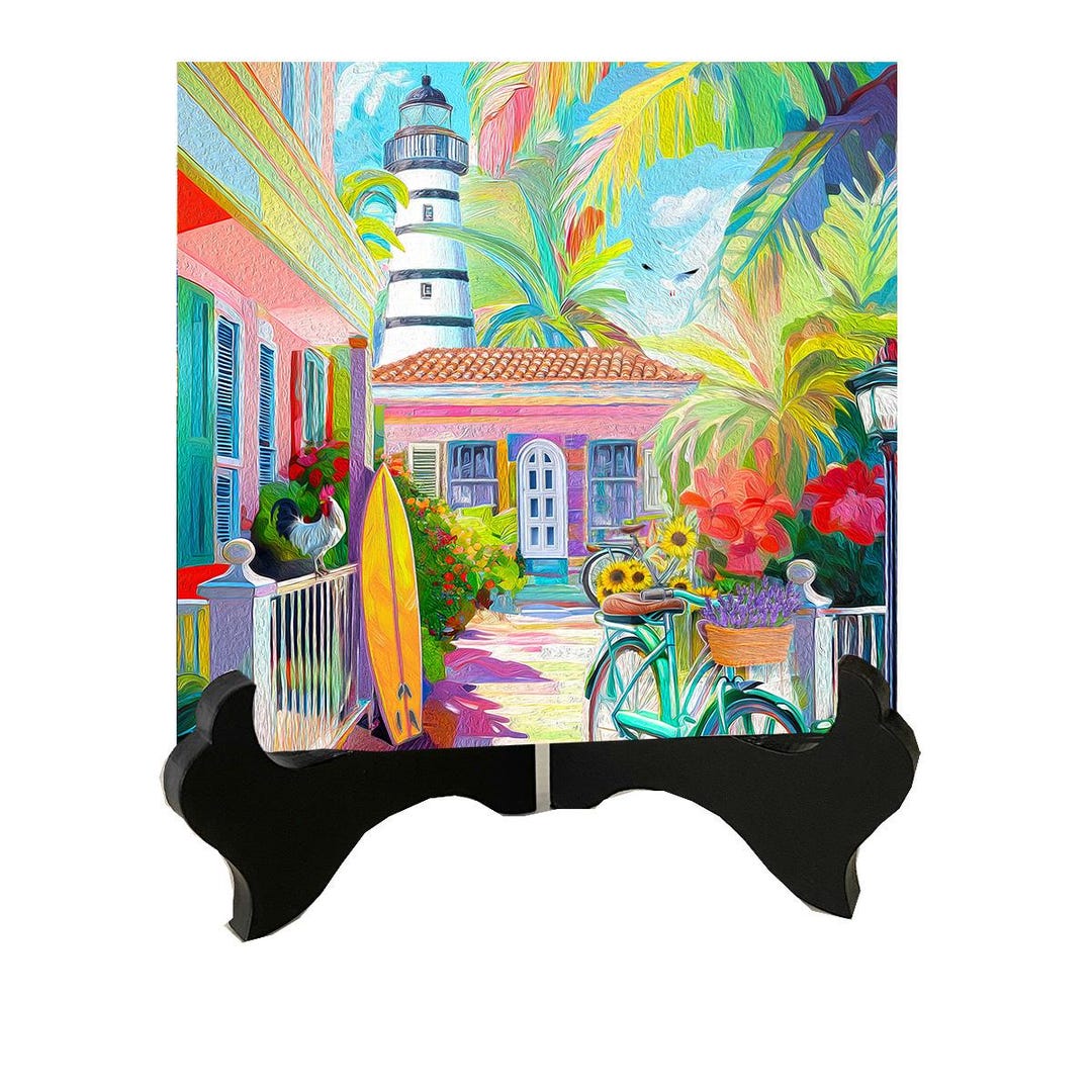 Key West Art Tile: Glossy Smooth Ceramic Tropical Decor - Etsy