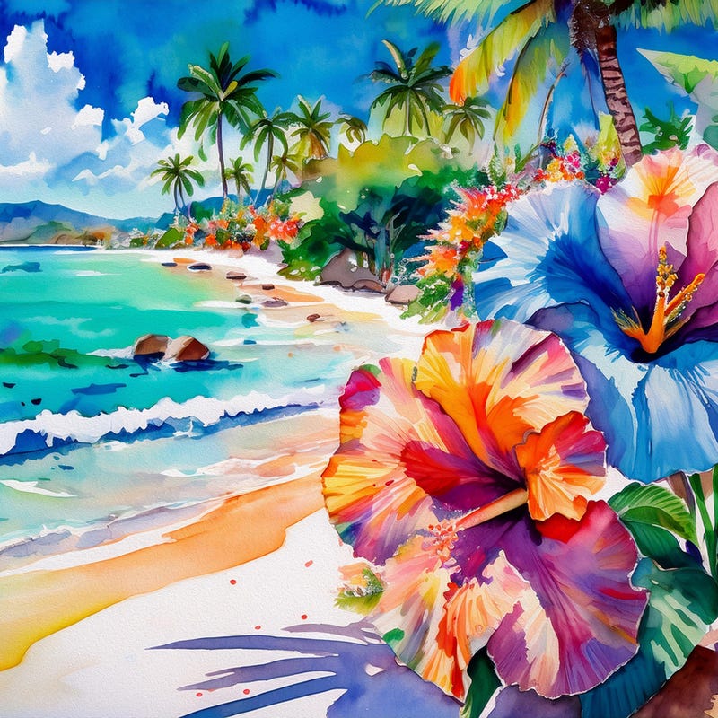 Tropical Scenes Artwork - Etsy