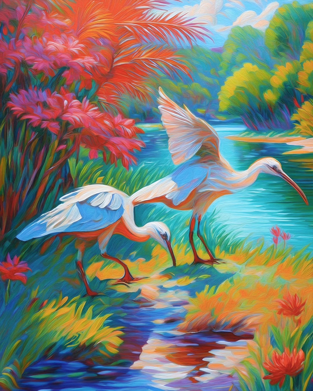 Florida Ibis Art Print: Tropical Bird Wall Decor - Etsy