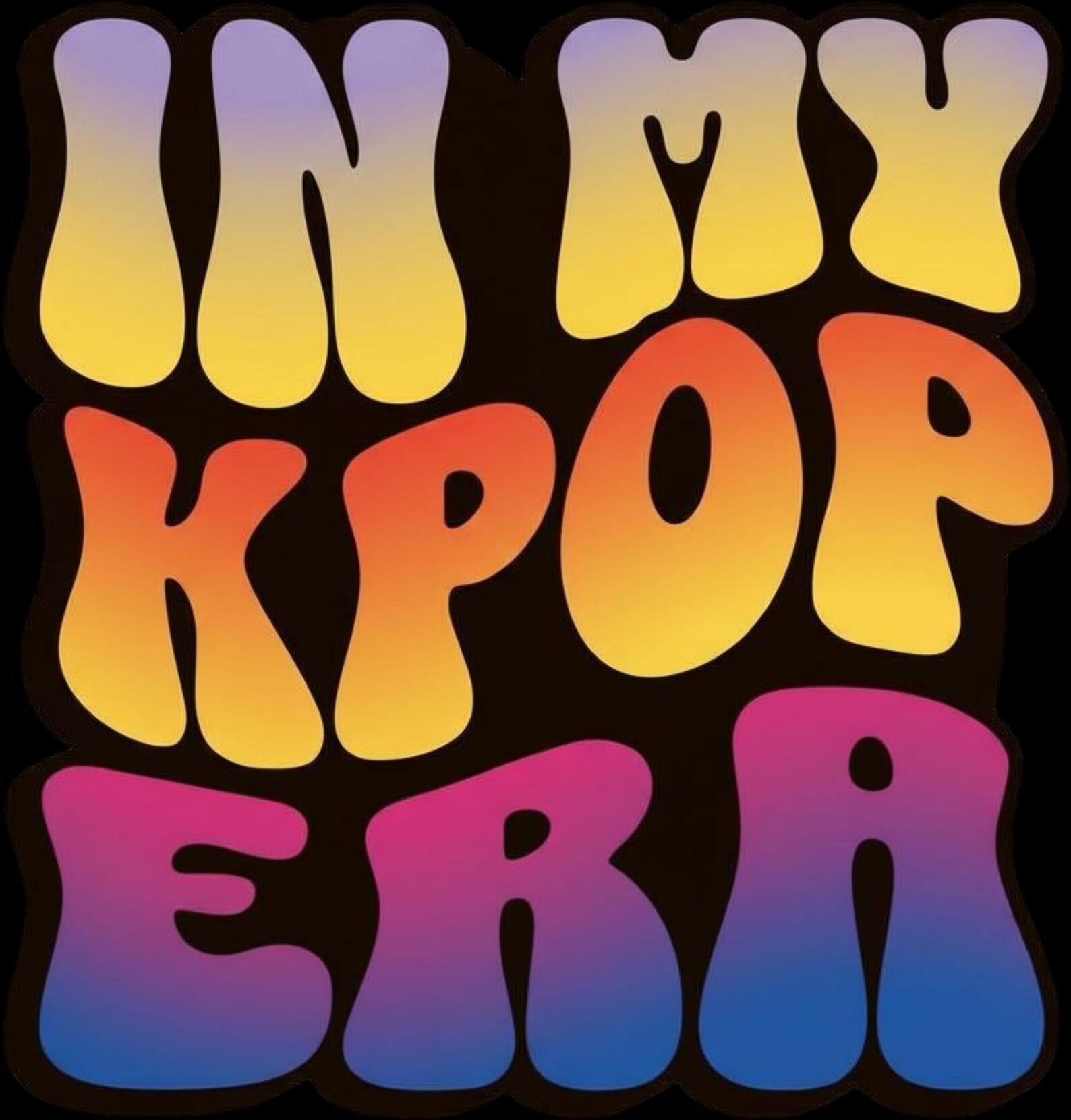 Retro Kpop Era PNG: 70s Gradient Design (digital Download) - Etsy