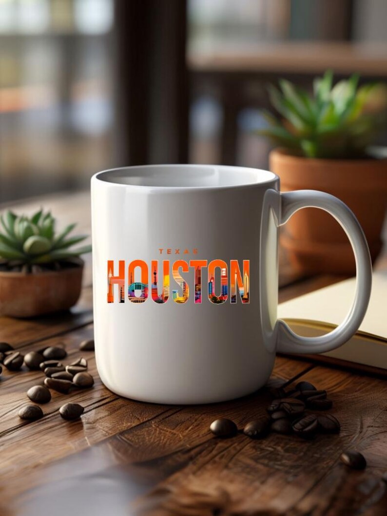 Houston Texas Skyline Word Art PNG: City Pride Design (digital Download ...