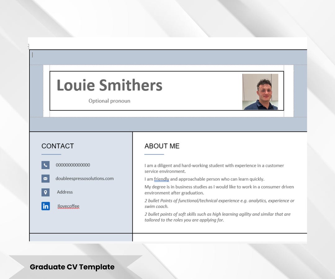 Resume, CV Digital Download and a Professional Guide to Setting up a ...