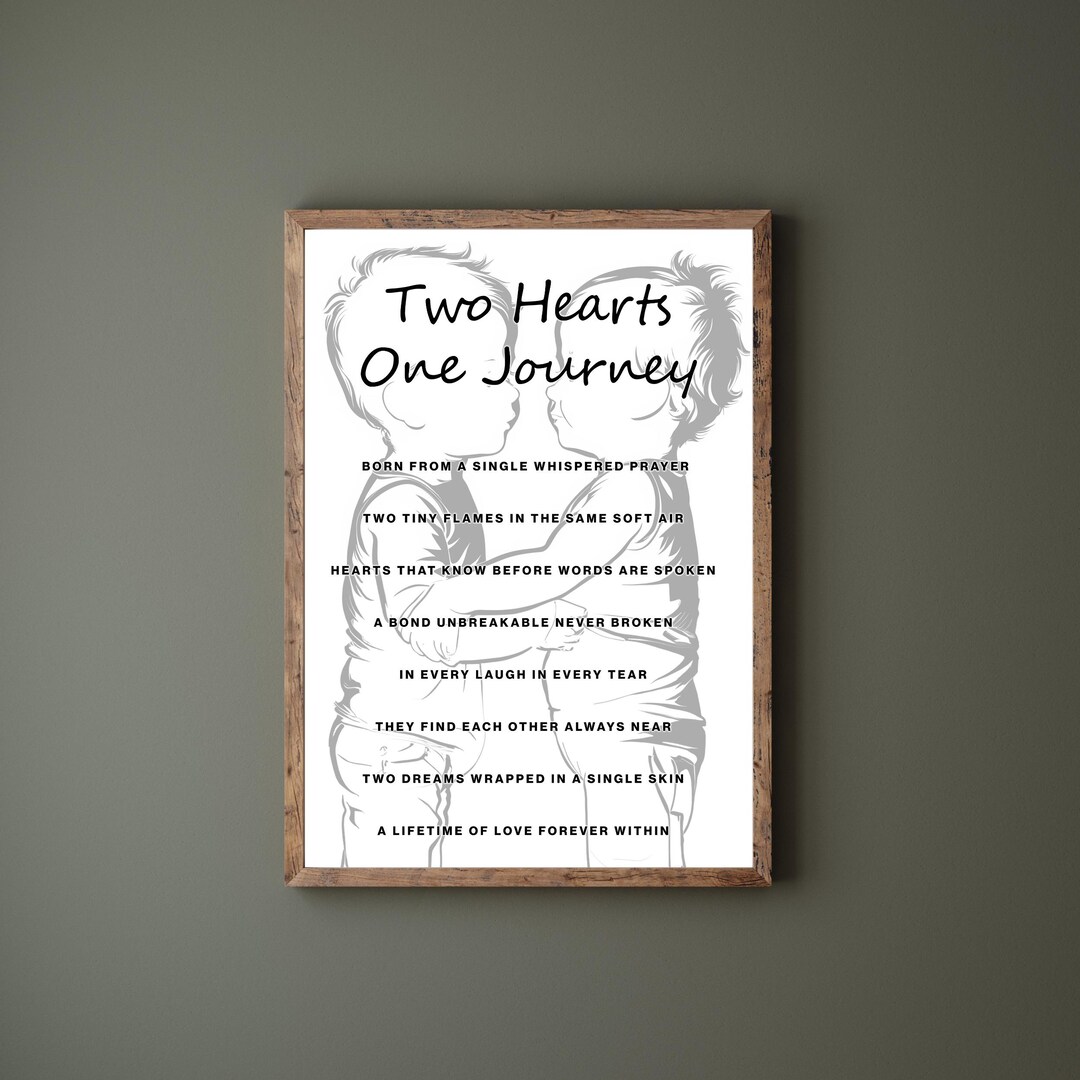Twin Poem Nursery Art: Minimalist Quote Print (digital Download) - Etsy