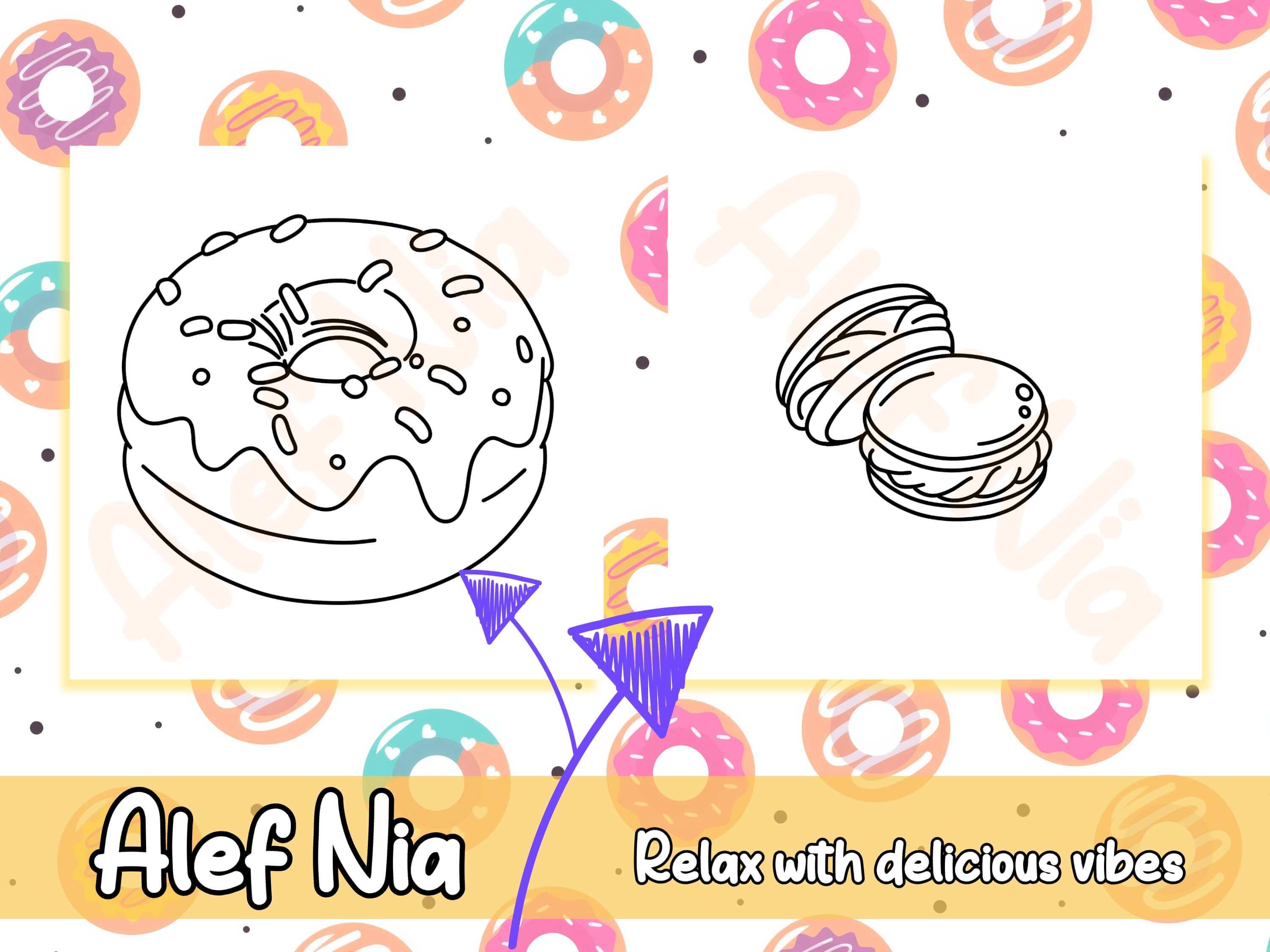 Sweets & Desserts Bold and Easy Coloring Book | Fun and Cute Coloring ...