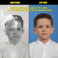 Photo Colourisation / Restoration - Etsy