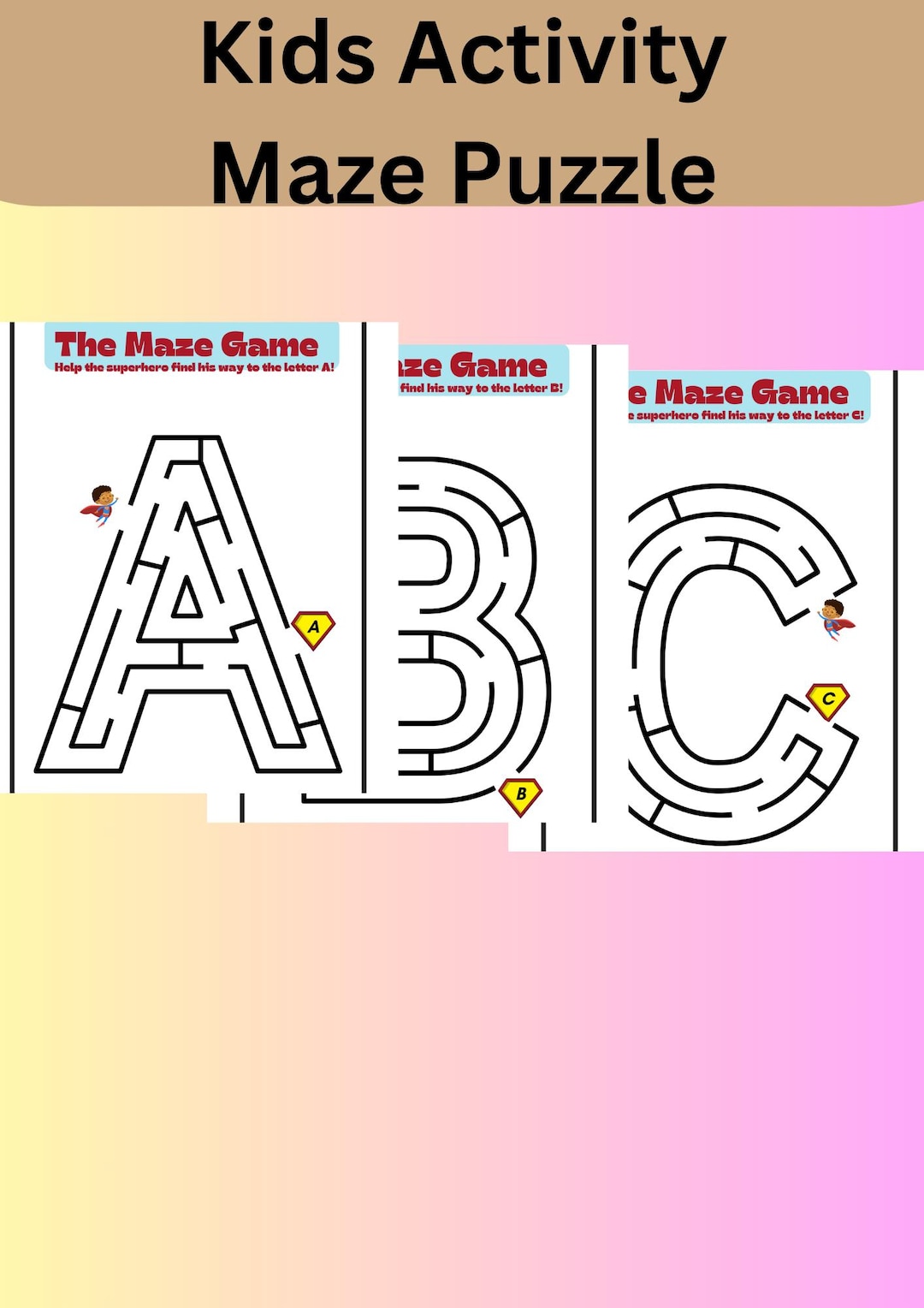 Mind-bending Puzzle, Kids' Brain Teasers Printable Maze Puzzle ...