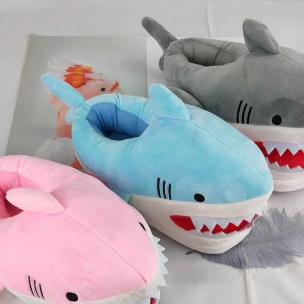 Shark Slippers - Etsy