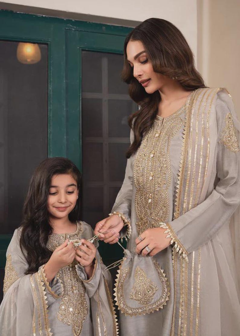 Pakistani Kurta Set | Mommy and Me Eid Dress | Matching Mother Daughter ...