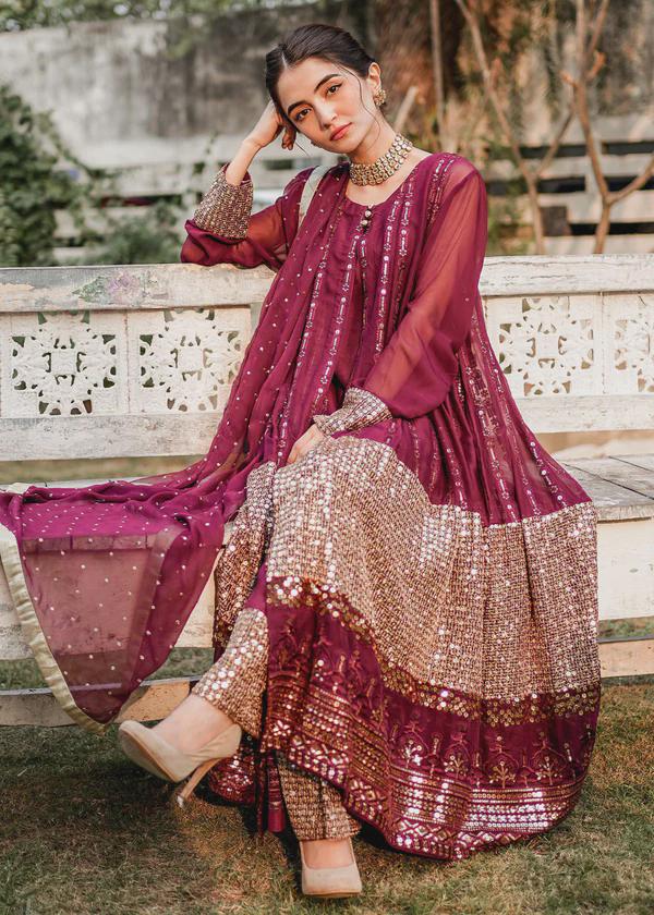 Chikankari Embellished Gown Dress | Pakistani Dress | Pakistani Wedding ...