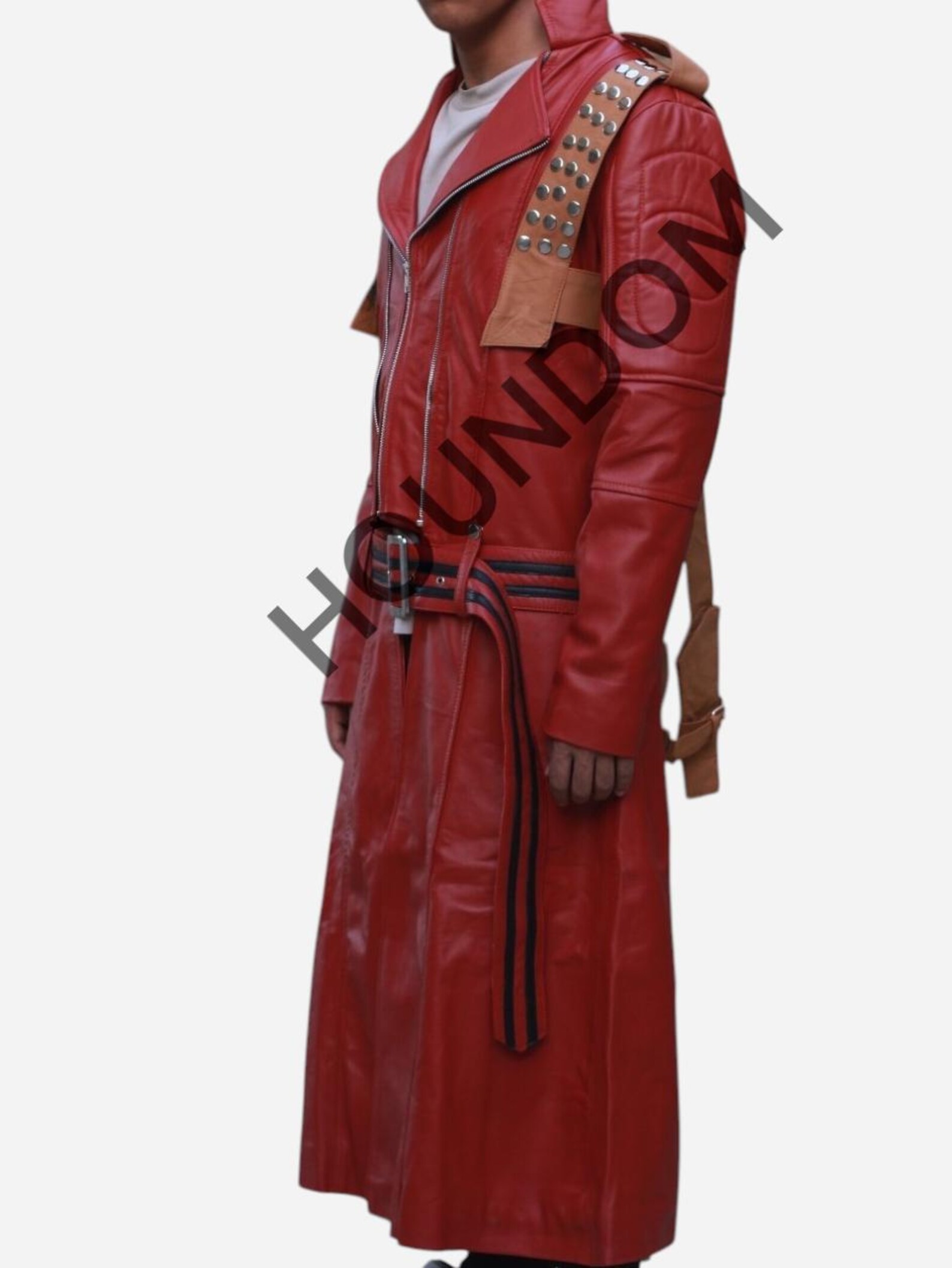 Devil May Cry 3 Dante Red Cosplay Trench Coat, DMC 3 Winter Long Coat ...