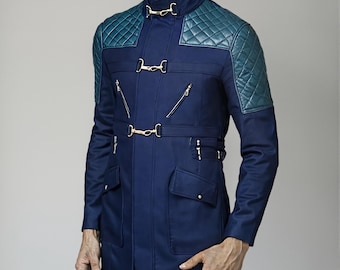 Devil May Cry 5 Nero Blue Hooded Trench Coat for Men – DMC Inspired ...