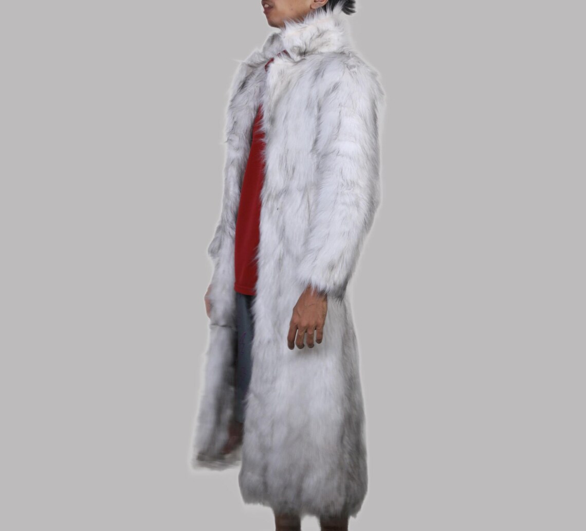 Ryan Gosling Ken White Cosplay Faux Fur Coat, Ken Long Coat - Etsy