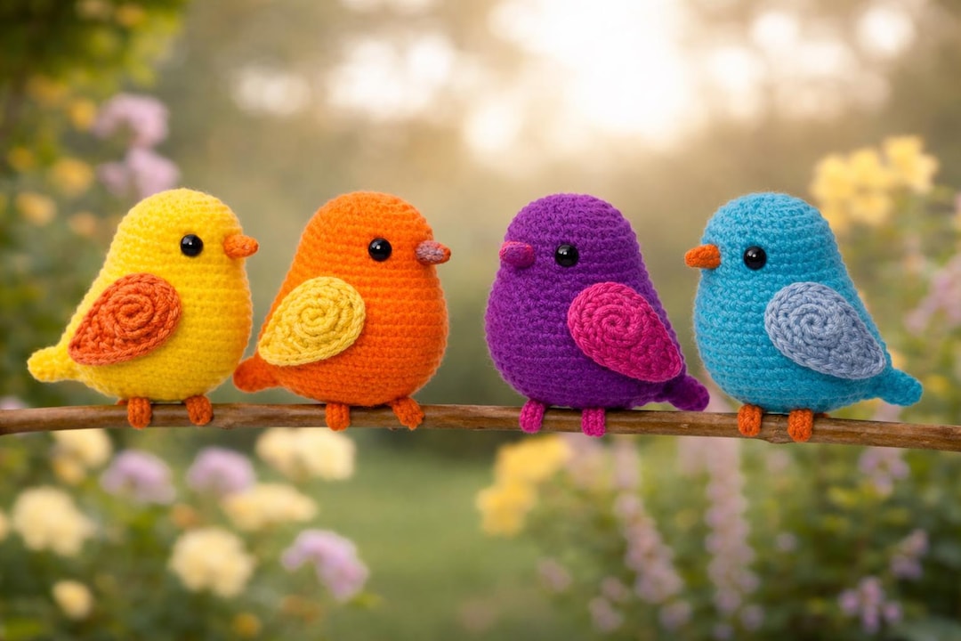 Amigurumi Crochet Sparrow Pattern, DIY Bird (PDF English) - Etsy