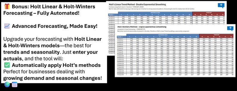 Ultimate FORECASTING Template With 7 Forecast Models Plus Accuracy ...