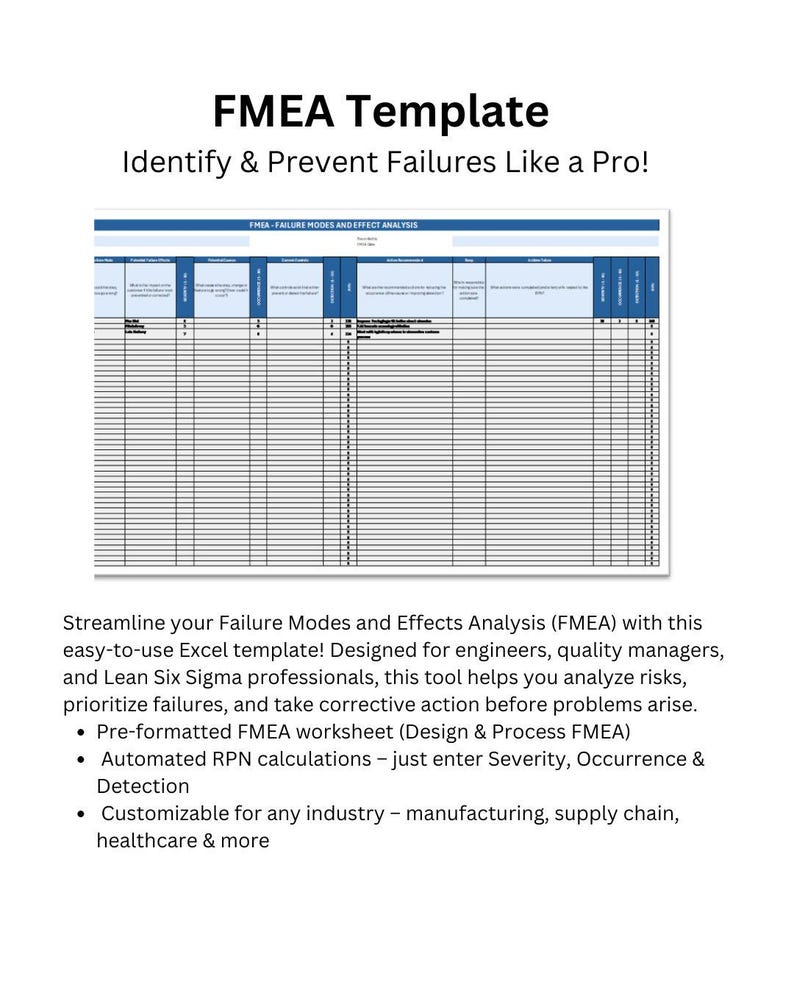 Six Sigma Toolkit – 6S Templates and Calculator / Excel or Printables ...