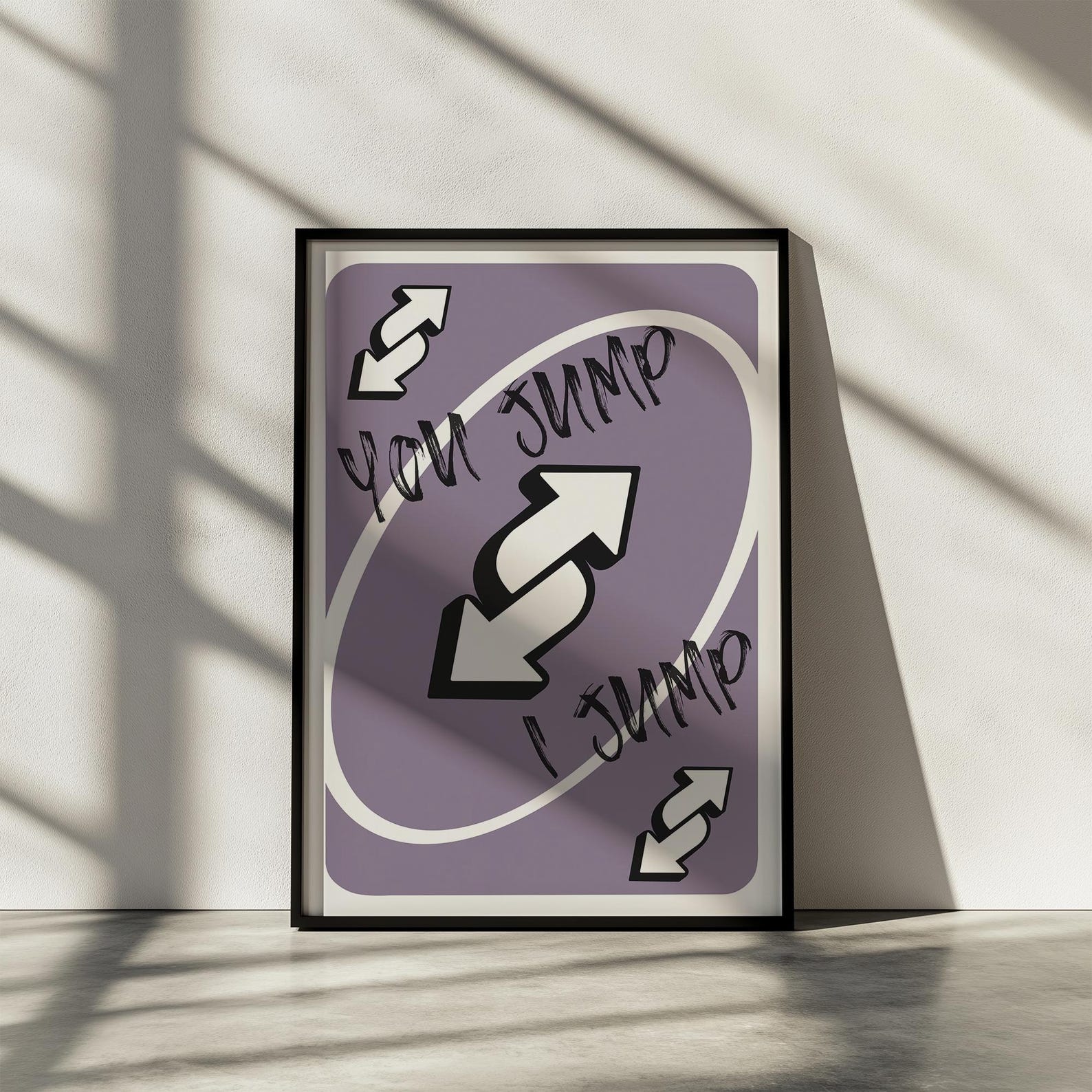 You Jump I Jump Card Art Print: Modern Motivational Decor - Etsy