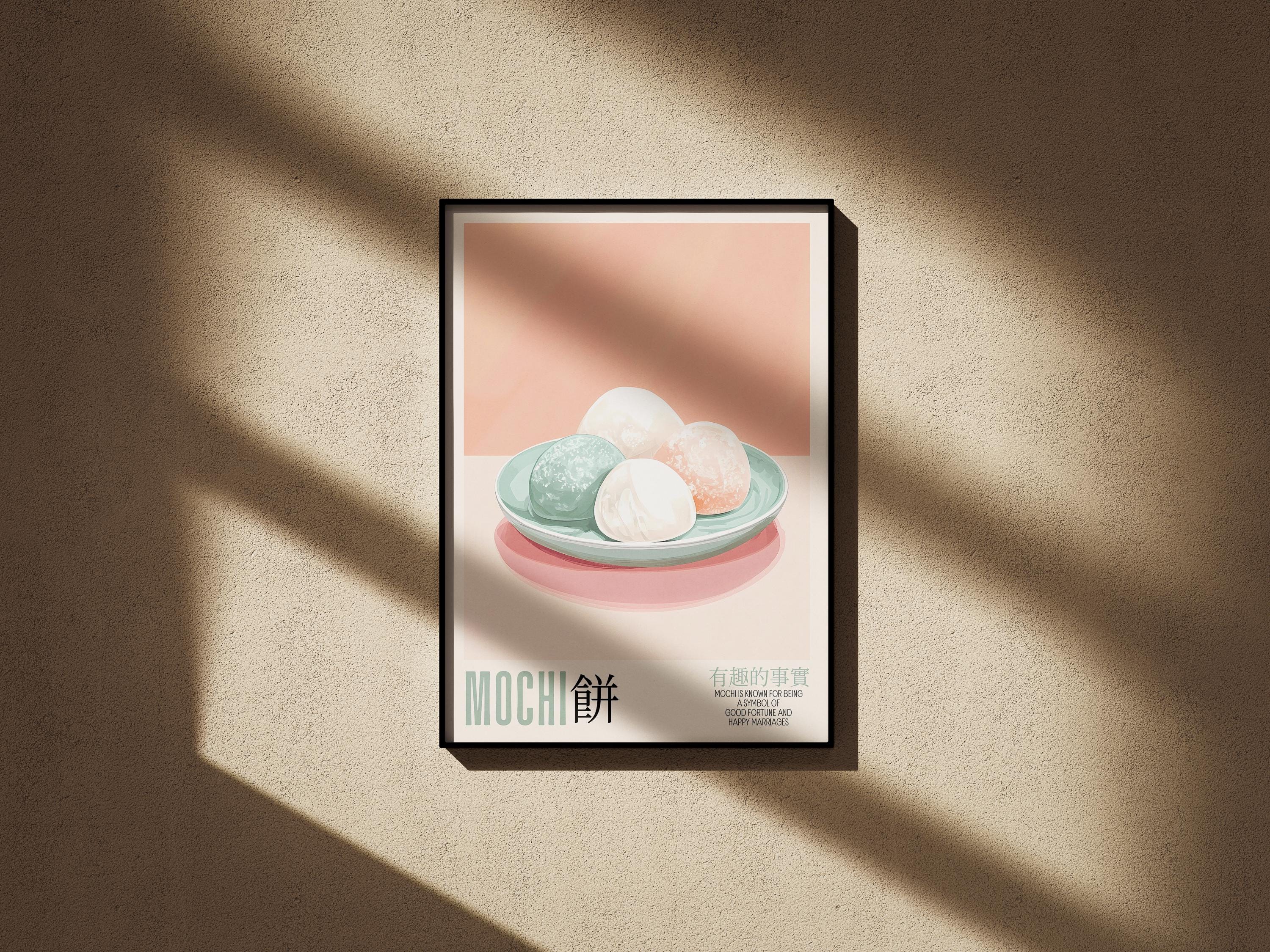 Mochi Poster Art, Japanese Foodie Decor, Kitchen Print - Etsy