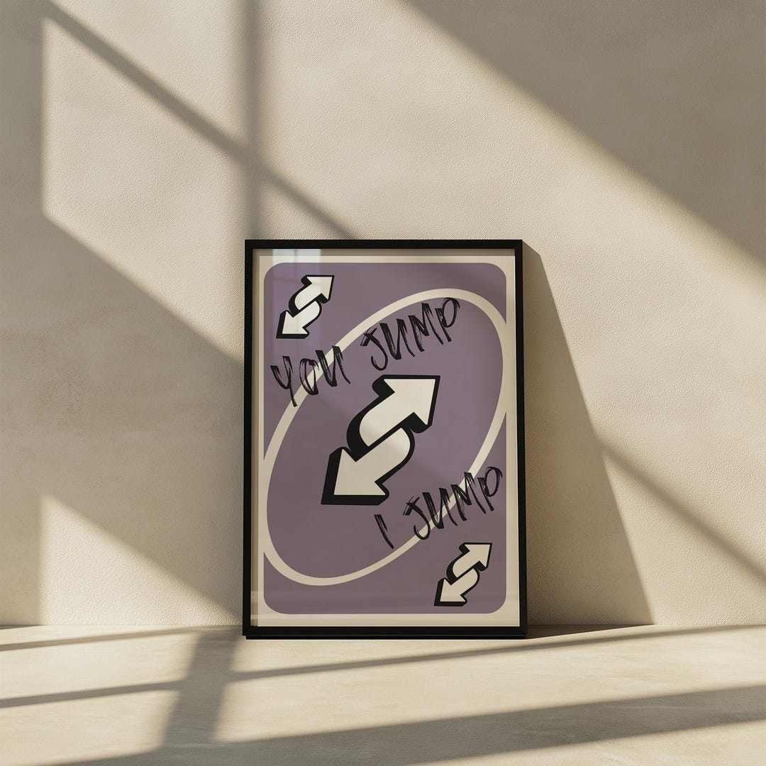You Jump I Jump Card Art Print: Modern Motivational Decor - Etsy