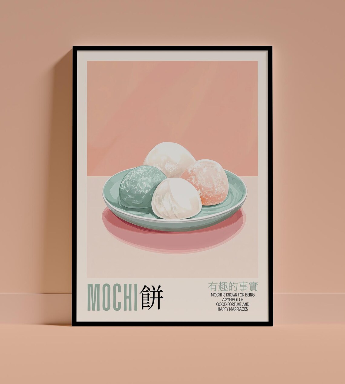 Mochi Poster Art, Japanese Foodie Decor, Kitchen Print - Etsy