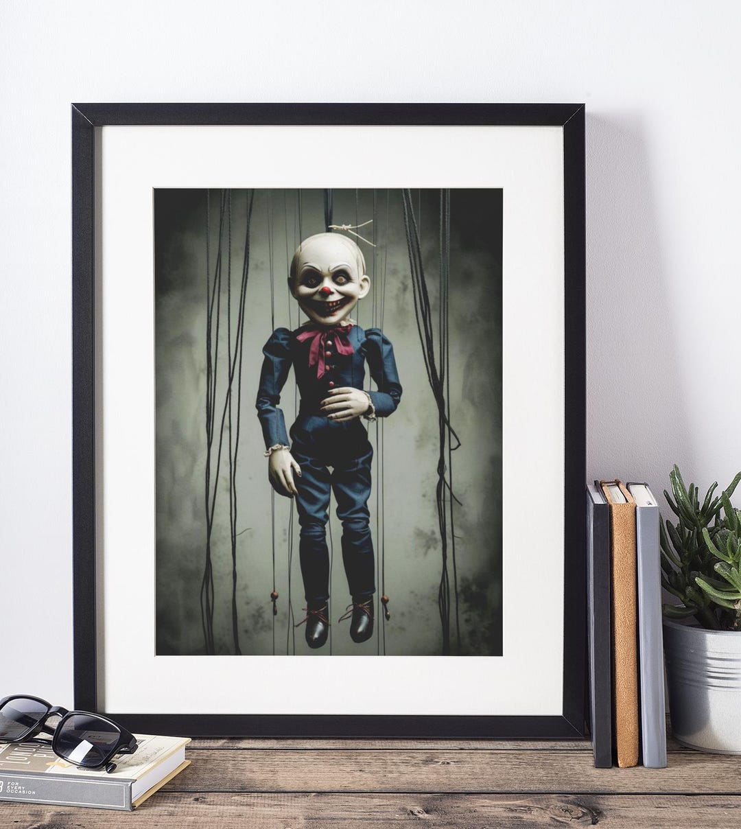 Victorian Creepy Marionette Puppet | Gothic Halloween Autumn Wall Art ...