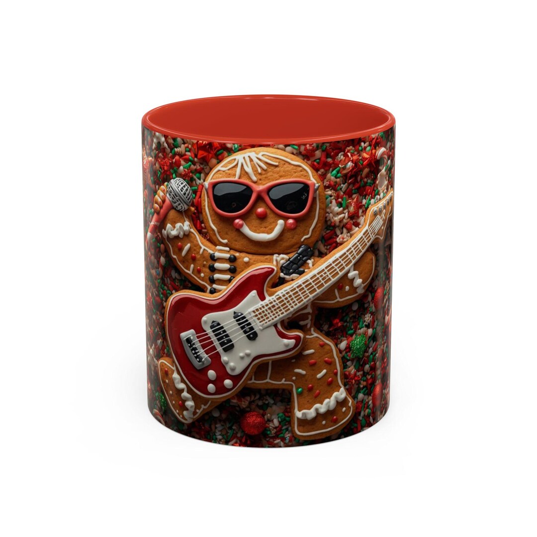 Rockstar Gingerbread Mug, Christmas Cup, Holiday Gift, Festive Coffee ...