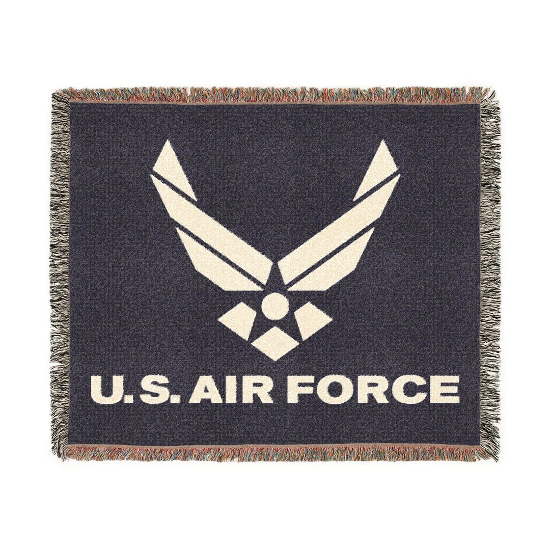 US Airforce Woven Blanket, Patriotic Blanket, Airforce Airborne ...